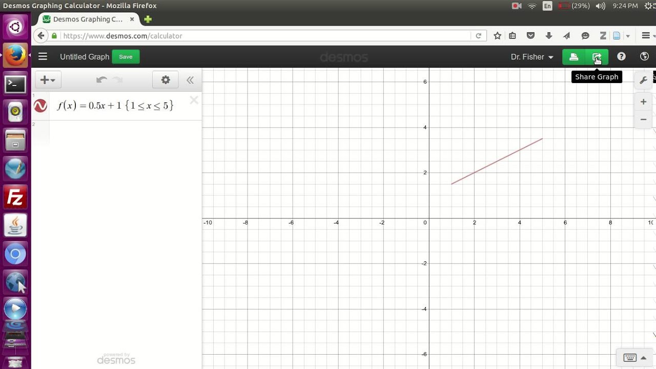 Sharing a graph in Desmos tutorial - YouTube