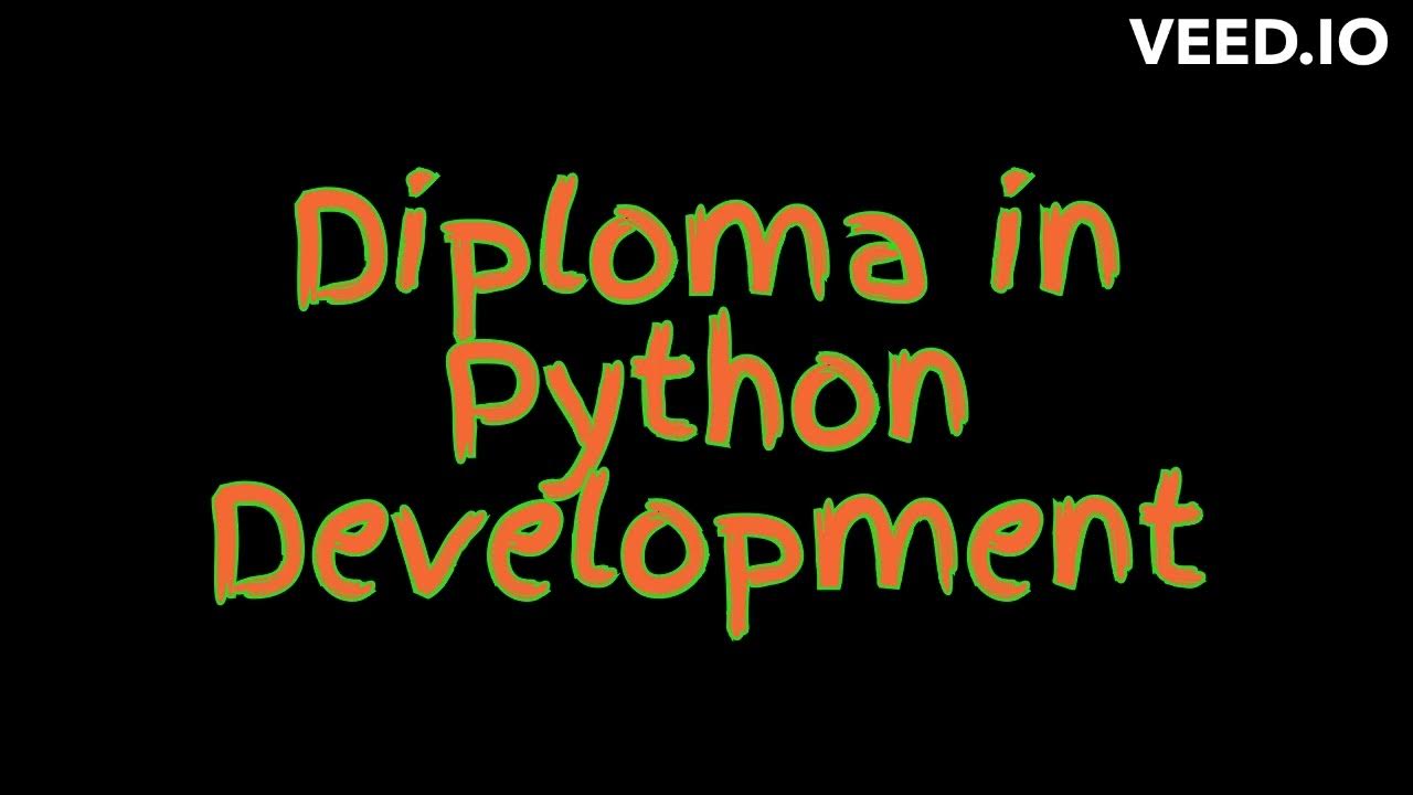 Diploma in Python Development - YouTube