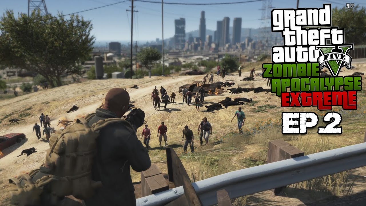 Surviving An Extreme Zombie Apocalypse In GTA 5 - ep.2 (FARMING ZOMBIES ...
