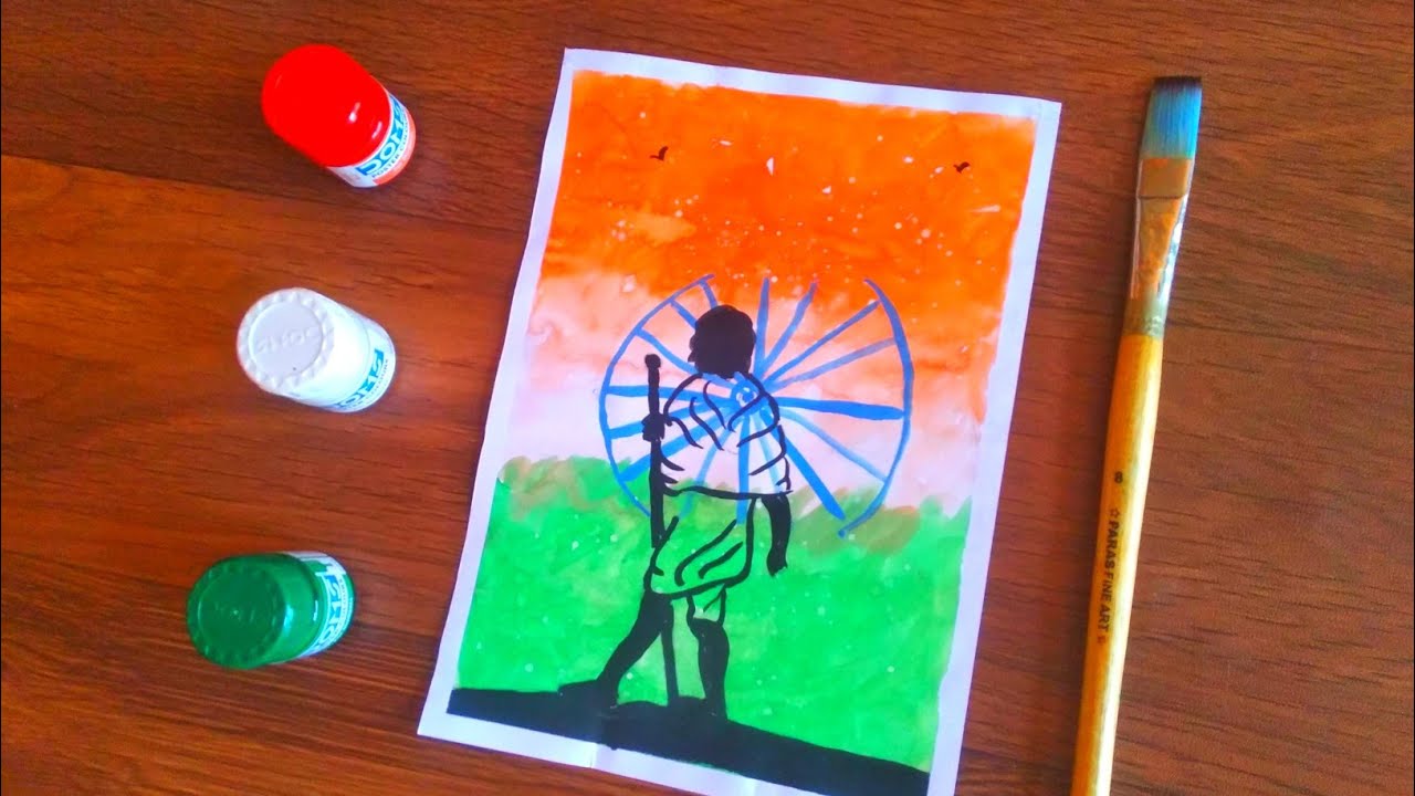 beautiful 26 January painting | simple acrylic colour painting ...