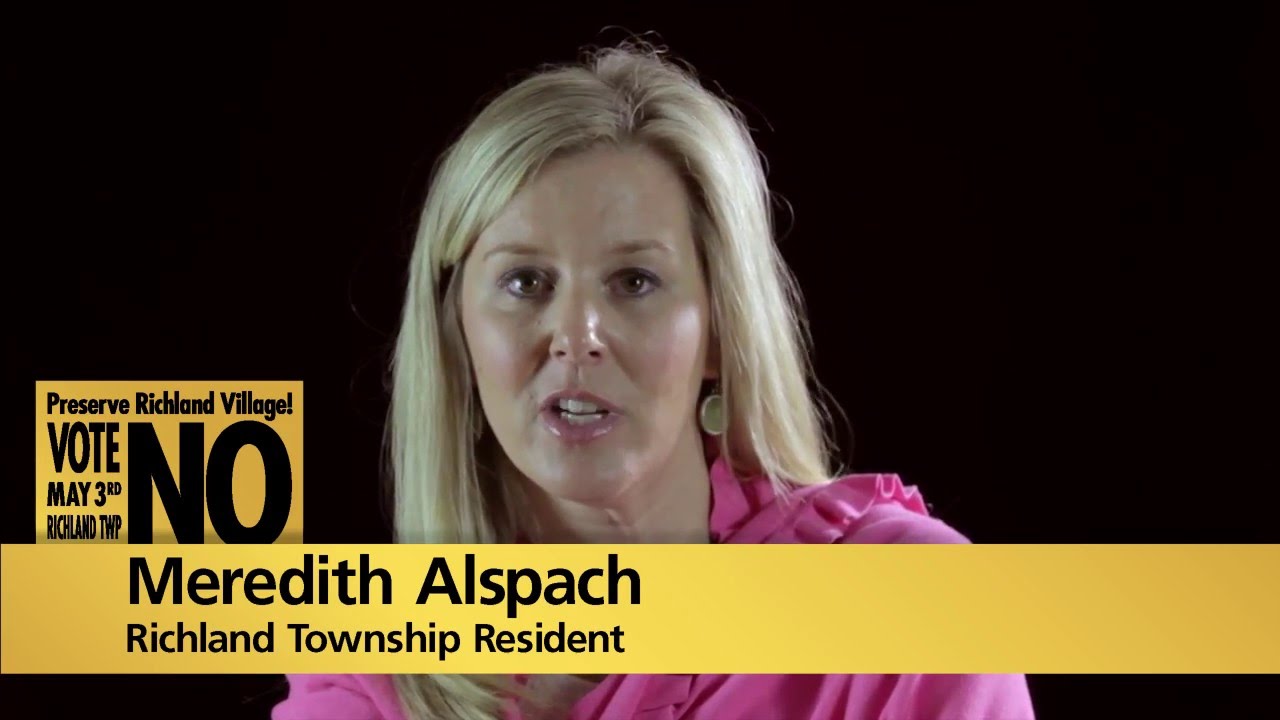 Preserve Richland Village, Township Resident Meredith Alspach - YouTube