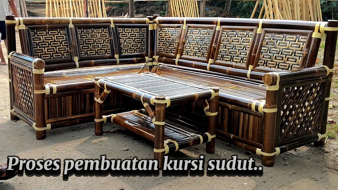 Membuat kursi dari bambu//model sudut ruangan.. - YouTube