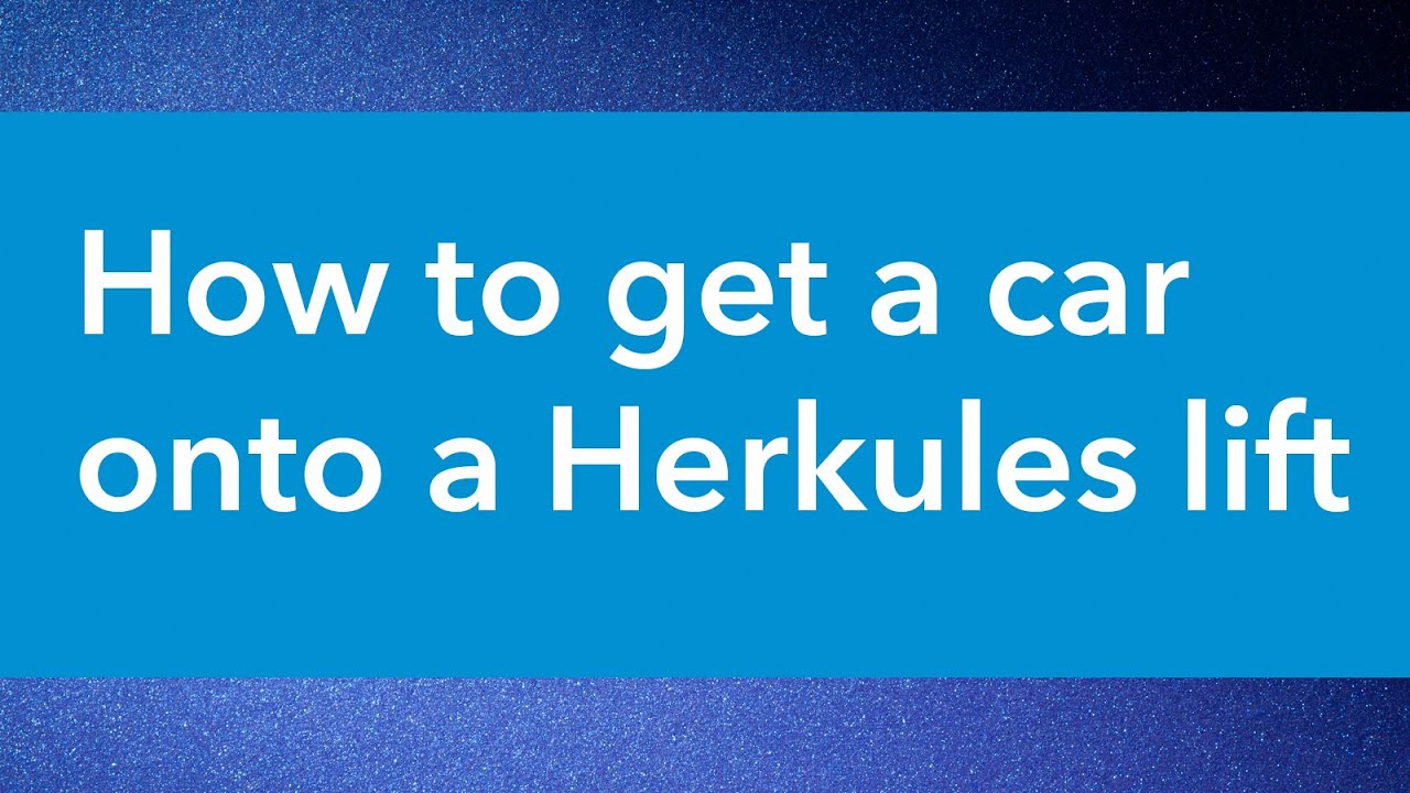EN How to get a car on a Herkules lift - YouTube
