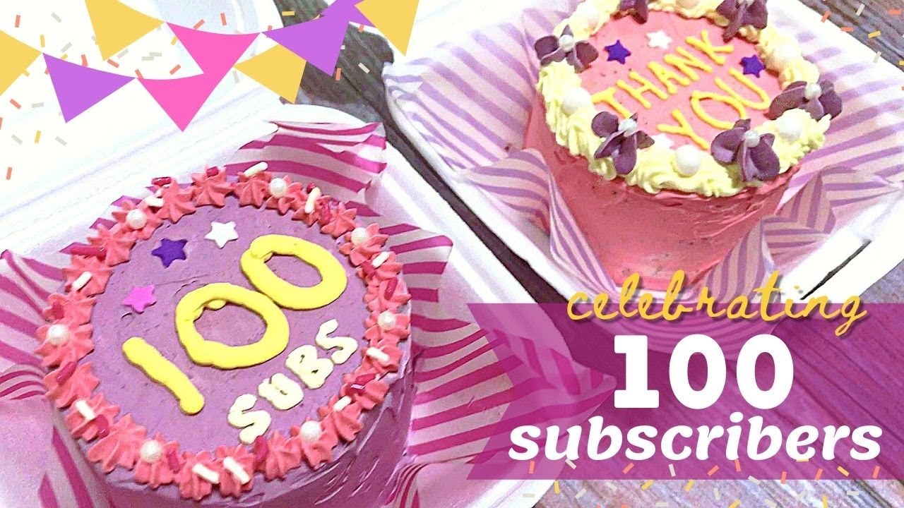 Decorating Homemade Bento Cakes || Celebrating 100 Subscribers - YouTube