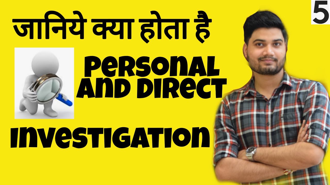 #5, Primary Data - Direct personal investigation | Indirect oral ...