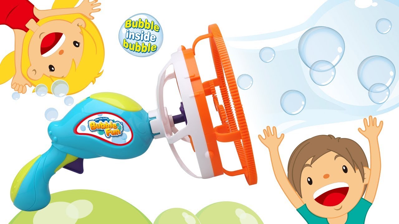 DHOBB10352 Bubble Fun Bubble toy Bubbles in bubble Fan Blaster - YouTube