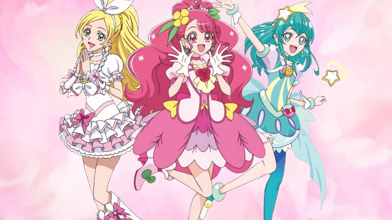 Cure Grace, Cure Milky, and Cure Rhythm Trio Transformation - YouTube