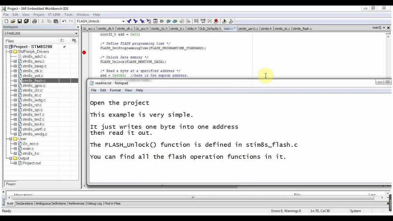 Stm8 Lesson07 Read And Write Stm8 Internal Eeprom Youtube