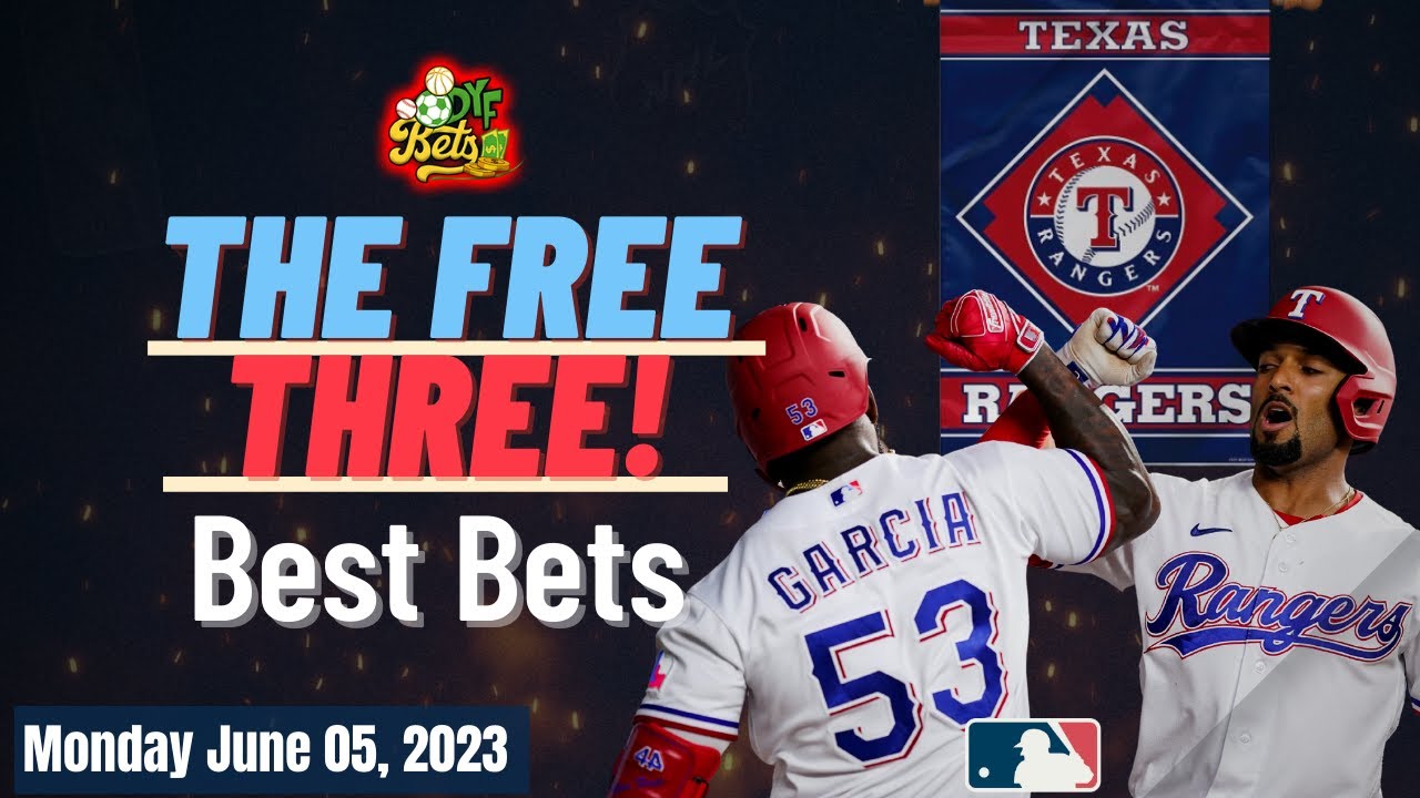 MLB BEST BETS TODAY! Monday June 5th!! THE FREE THREE!! - YouTube
