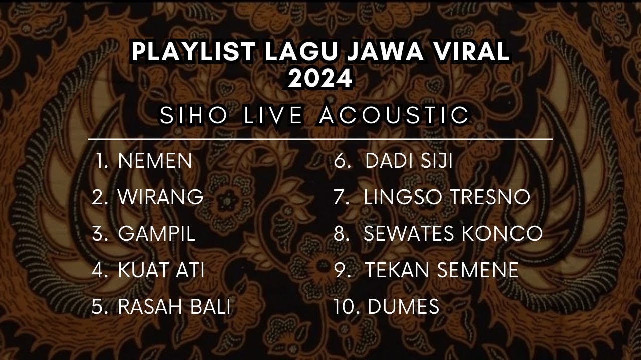 NEMEN, WIRANG, GAMPIL | LAGU JAWA VIRAL COVERED BY SIHO LIVE ACOUSTIC - YouTube