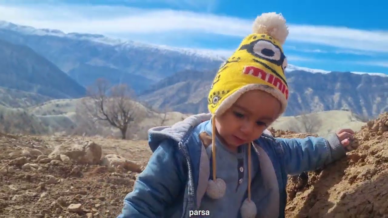 A father's painful farewell to his son to go to work and handing him ...