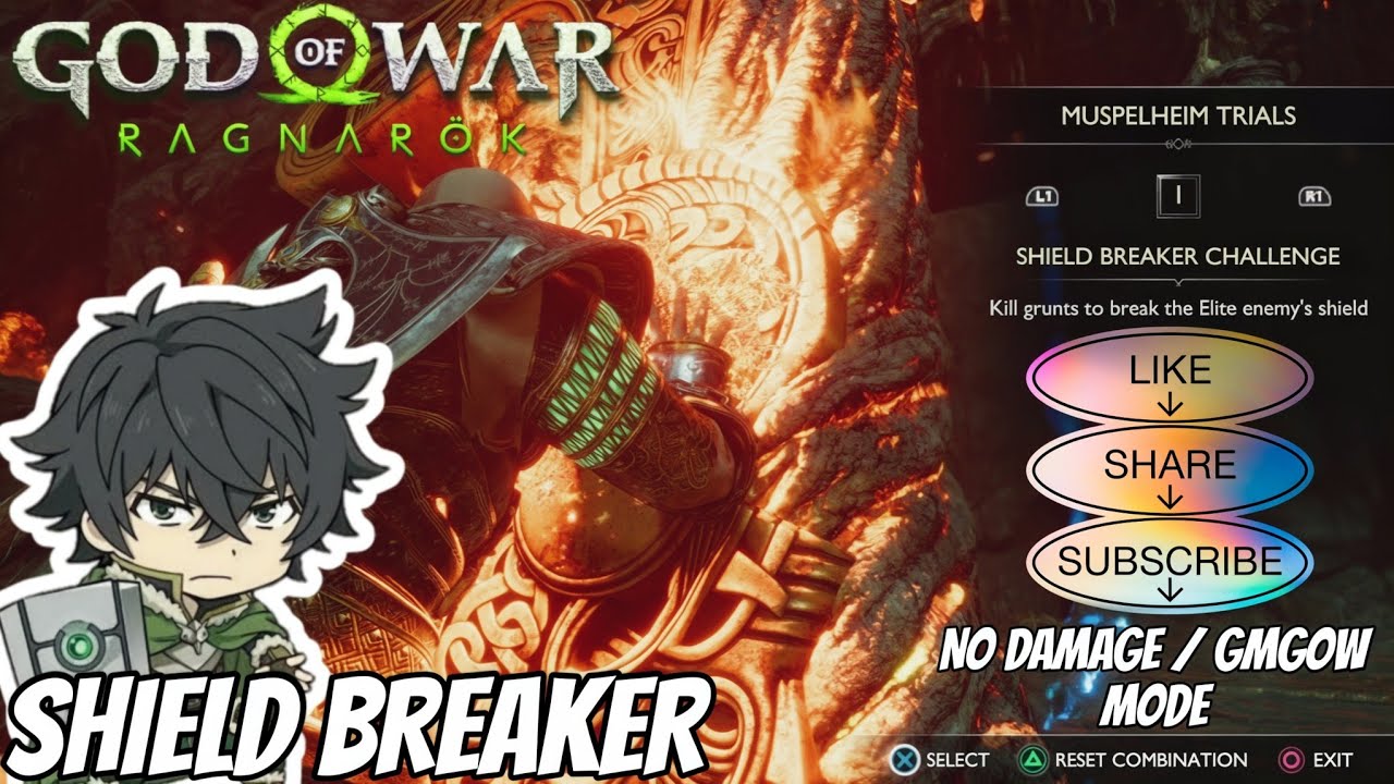 Shield Breaker Challenge | God Of War Ragnarök - (NO DAMAGE / GMGOW ...