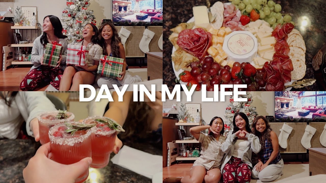DAY IN MY LIFE | work from home, nespresso coffee, friendsmas party! - YouTube