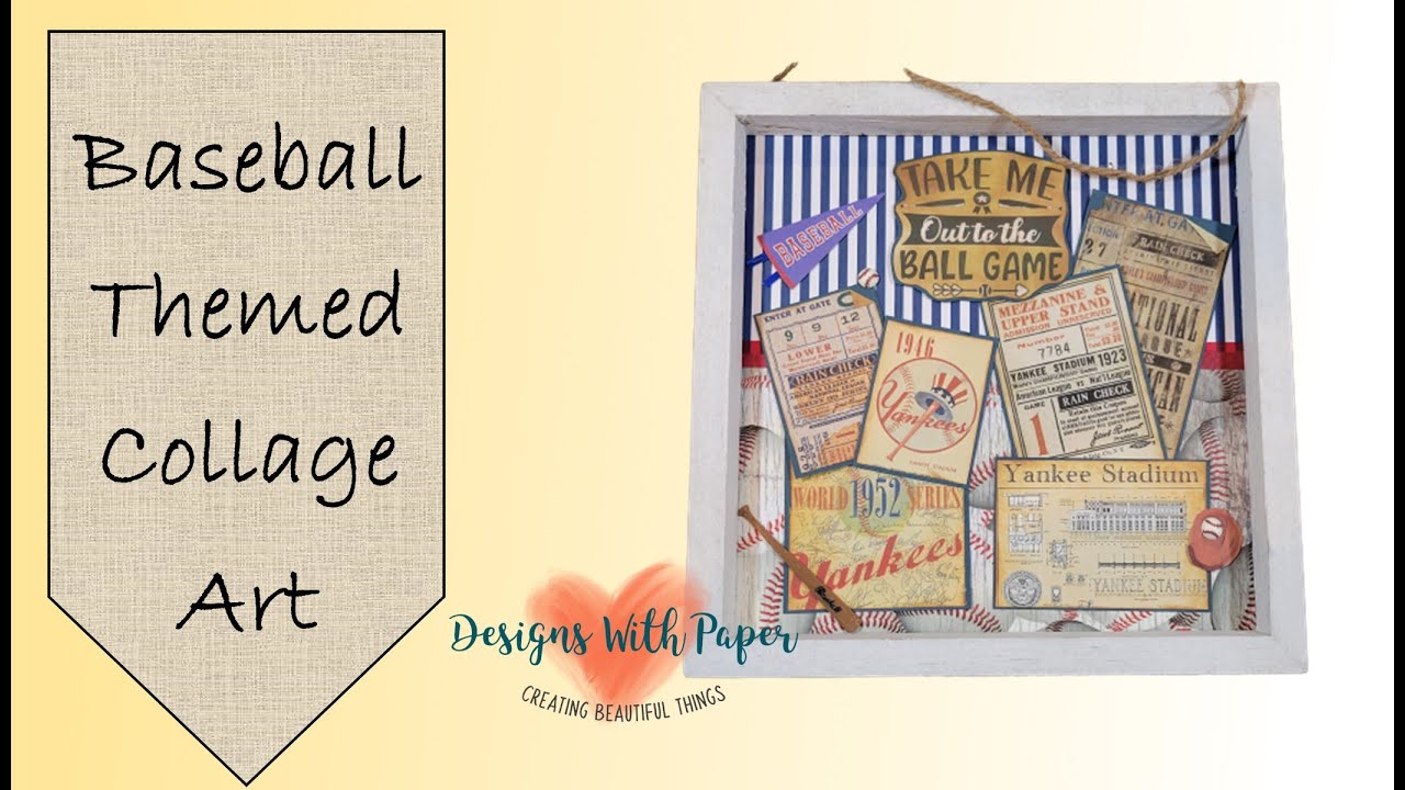 Baseball Framed Collage Art - YouTube