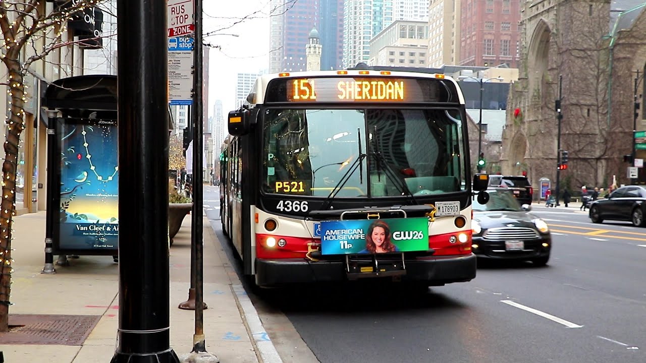 Chicago Transit Authority 2012-2013 New Flyer D60LFR 4366 On The 151 ...
