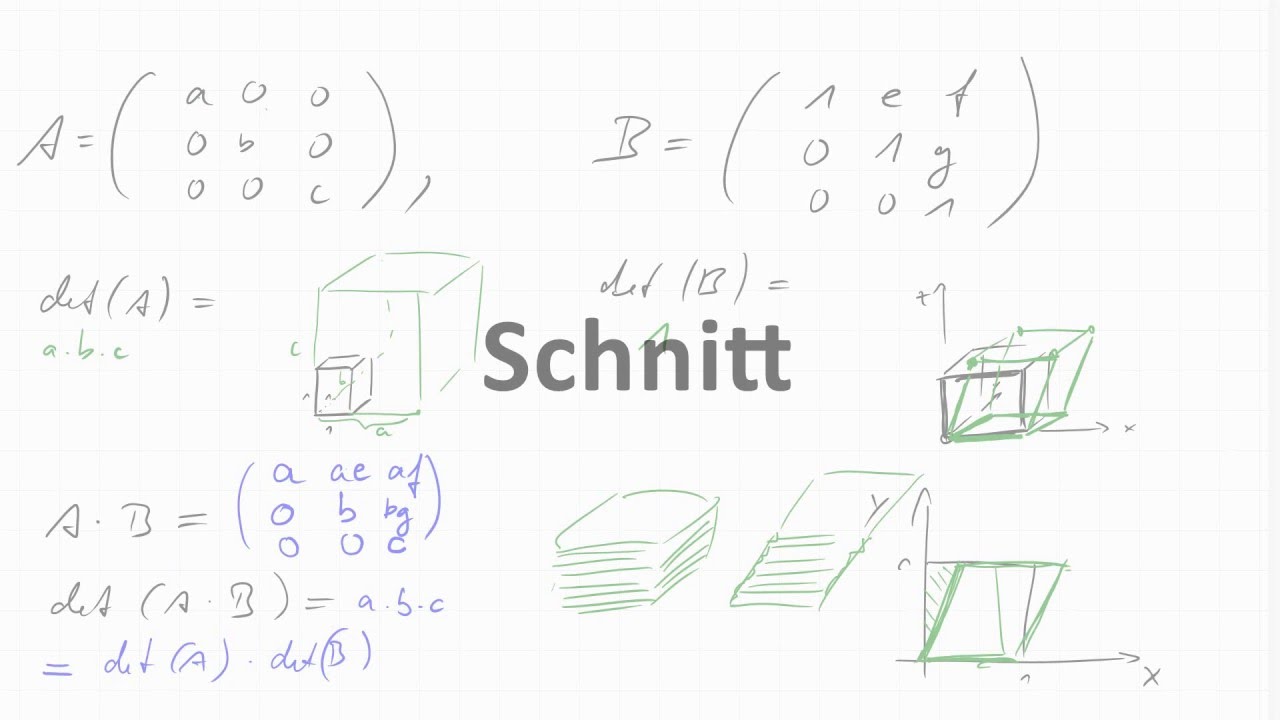 05E.1 Determinanten von zwei 3x3-Matrizen und deren Produkt ...