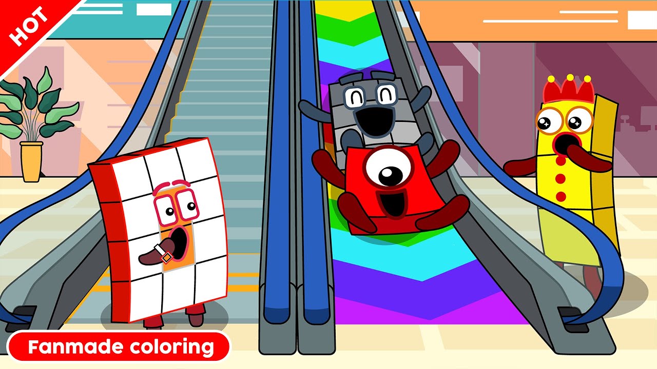 NB 1 9 Are Having Fun With The Rainbow Slide | Numberblocks Fanmade ...