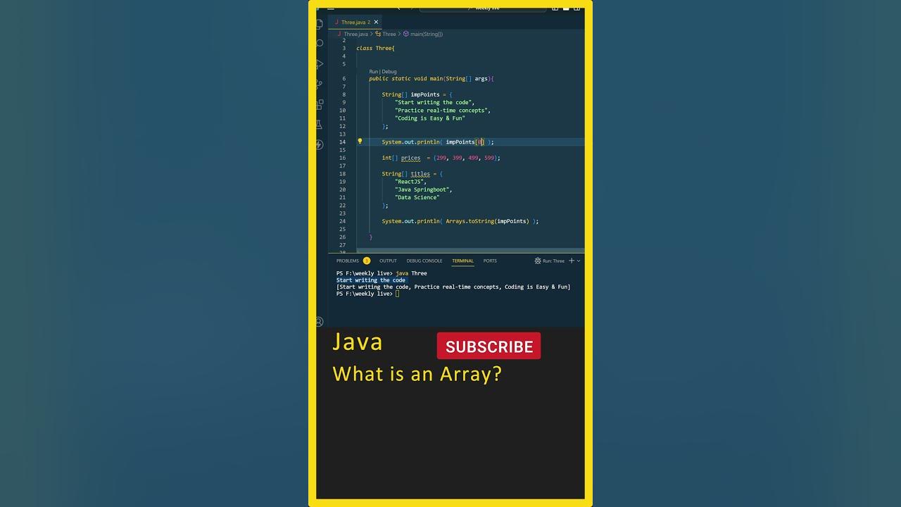 Java Tutorial for Beginners (Java Arrays) Java in Telugu, Java Course, Java Full Course, Learn ...