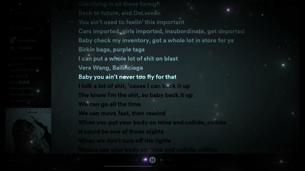 Collide Sped Uplyrics Youtube