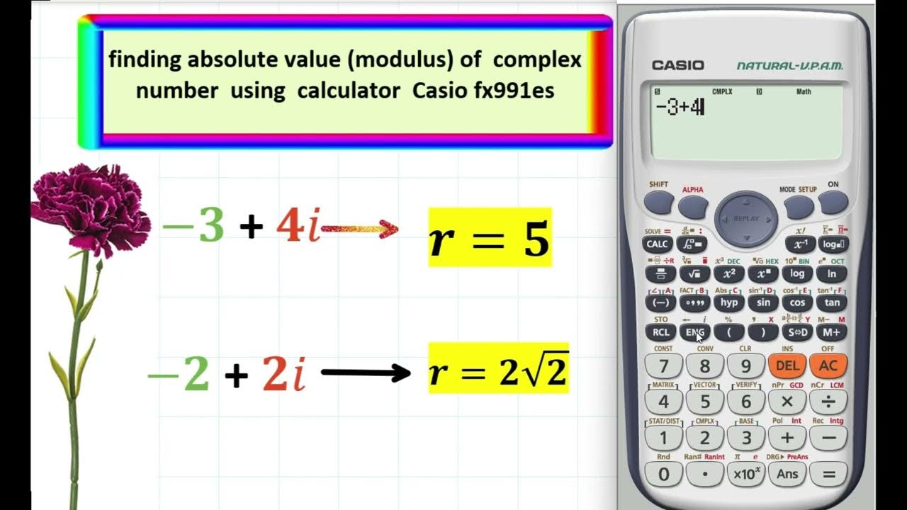 finding absolute value (modulus )of complex number using calculator Casio fx991es - YouTube