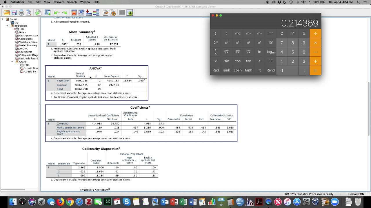 multiple regression tutorial - YouTube