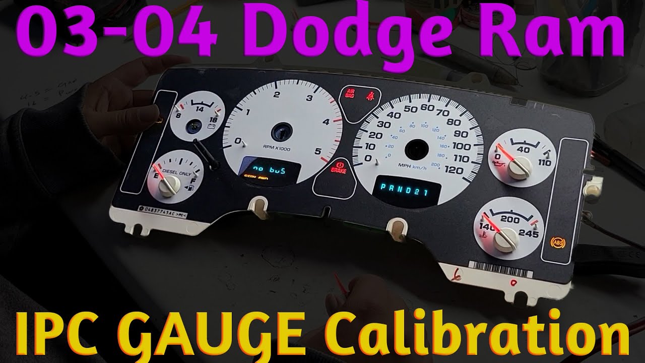 2003 2004 Dodge Ram RPM Tach Cluster Gauge Cluster Calibration - YouTube