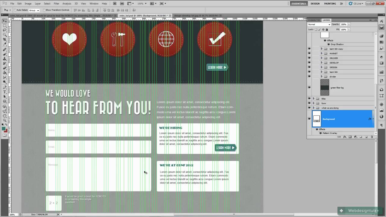 Design a Retro Layout in Photoshop: Finishing off - YouTube