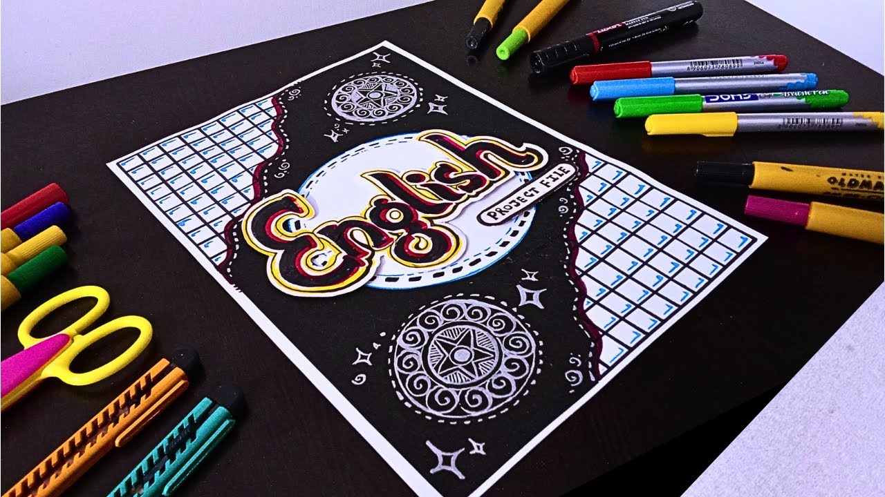 How to Make English Project Title Page Design | English Project Cover ...