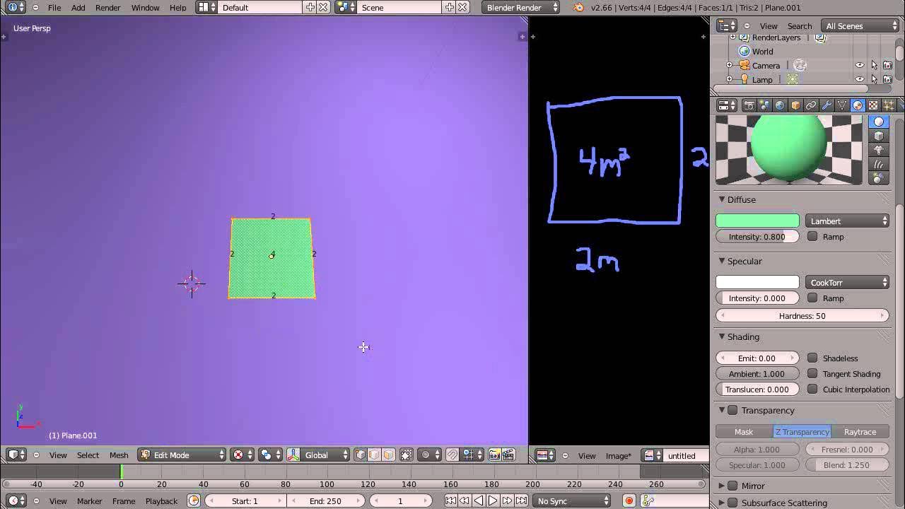 Blender Tutorial - Math for Animators - Area Measurements - YouTube