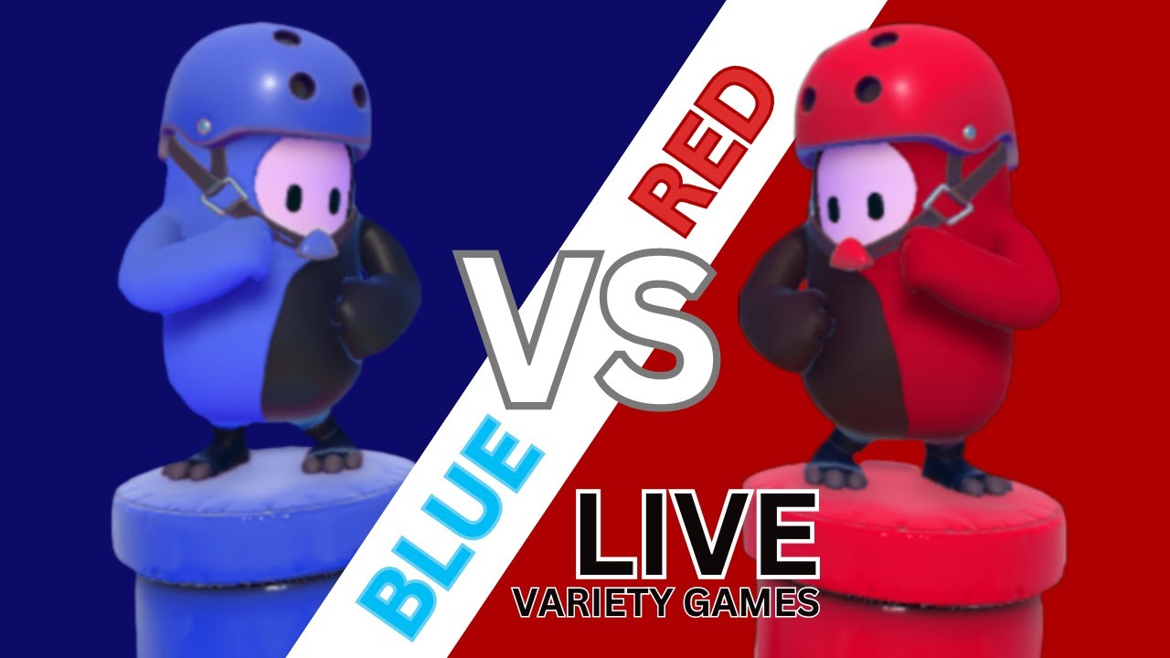 FALL GUYS LIVE | CUSTOM LOBBIES | BLUE vs RED - VARIETY GAMES (PS4) # ...