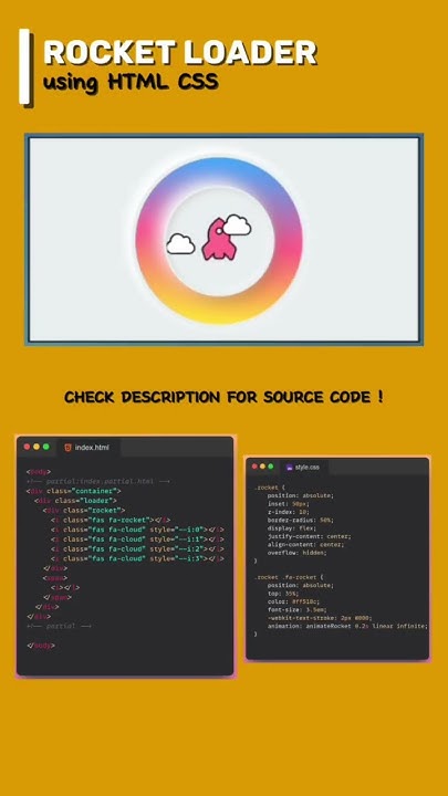ROCKET LOADER using html css #coding #programming - YouTube