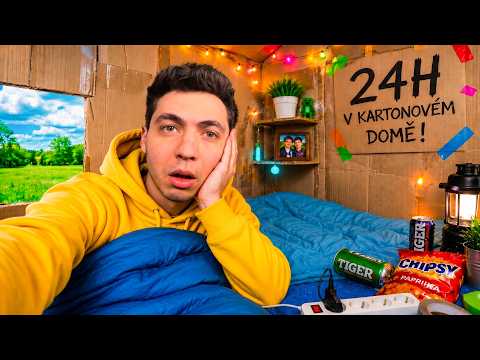 ŽIL JSEM 24H V DOMĚ Z KARTONU!