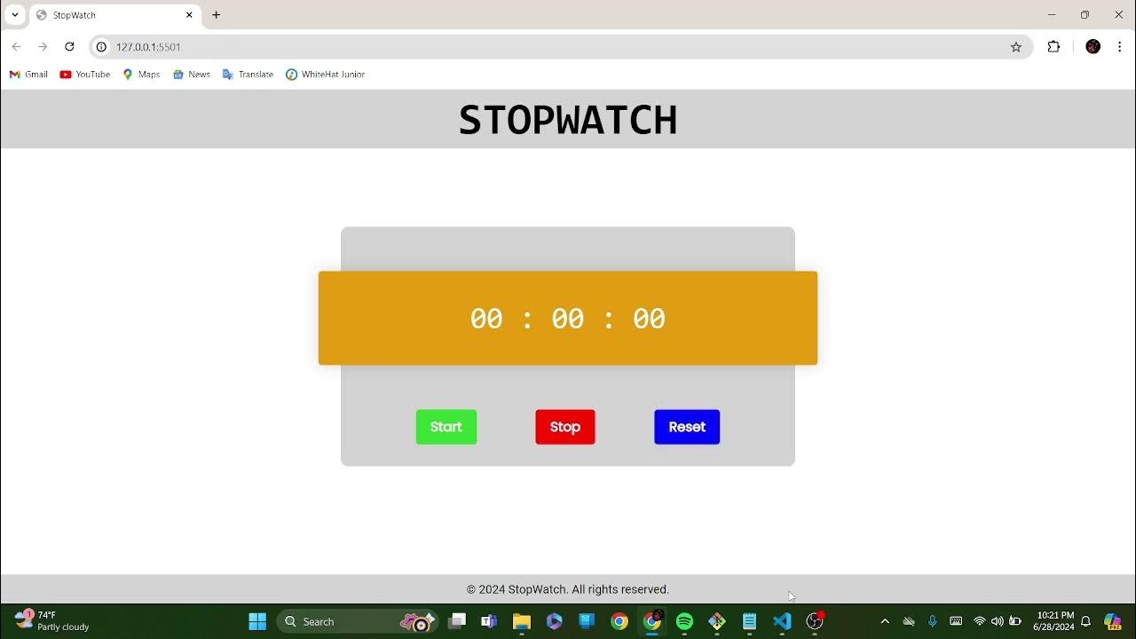 Stopwatch project | HTML CSS JAVASCRIPT | - YouTube