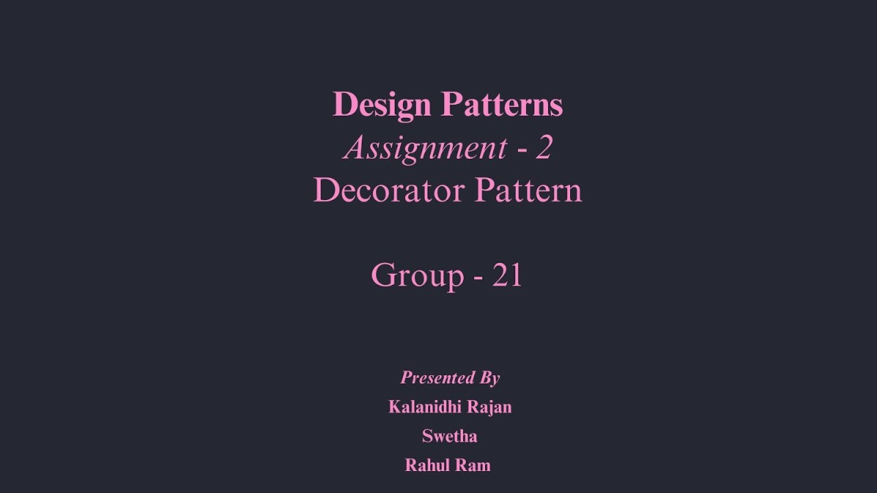 DP Assignment 2 (Group 21) - YouTube