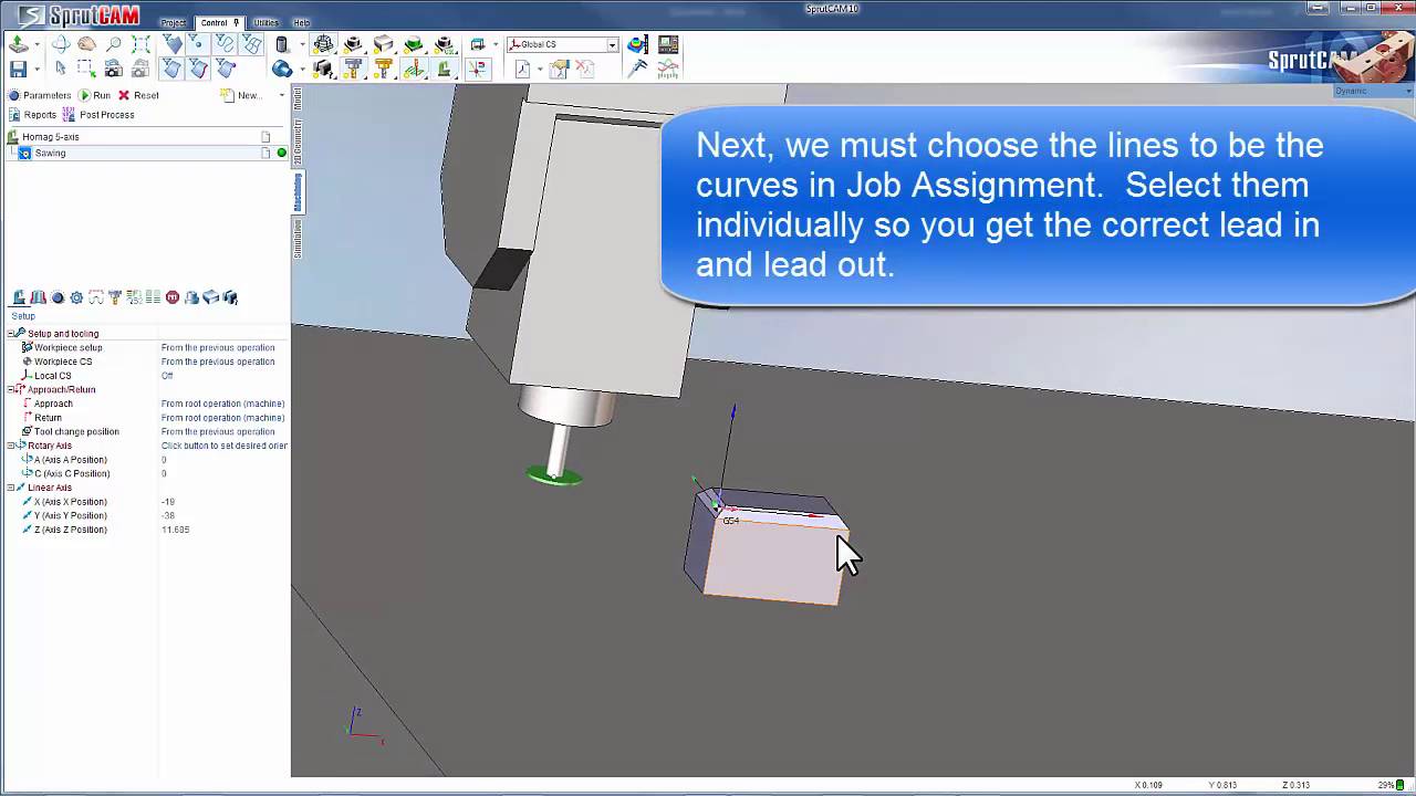 Sawing Operation with a 5-Axis Machine - YouTube