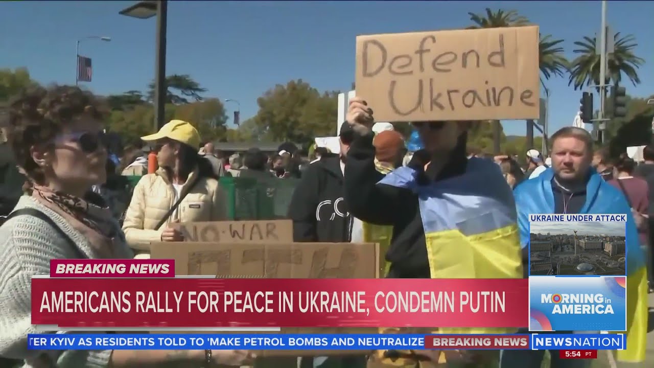 Americans rally for peace in Ukraine | Morning in America - YouTube