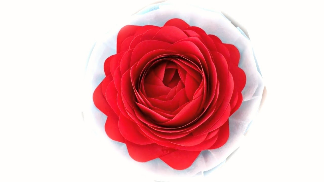 How To Make Paper Rose Easy | Beautiful Paper Rose Flower Marking Idea ...