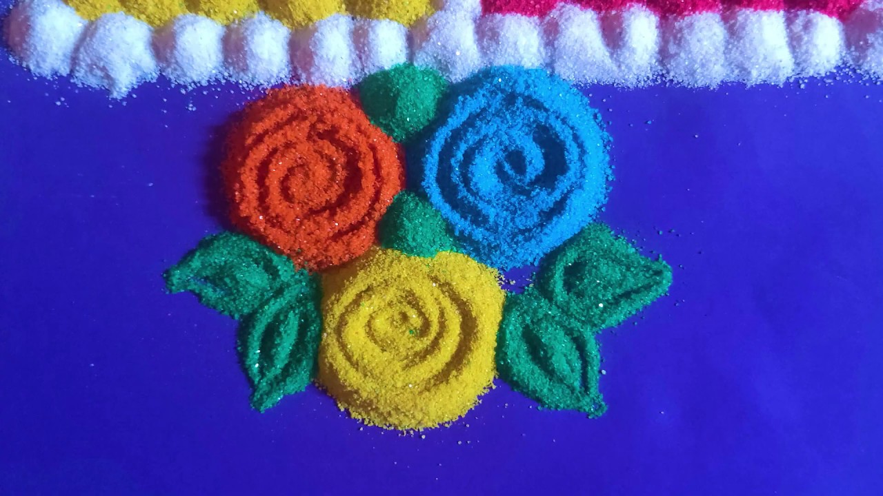 Unique creative color combination beautiful square rangoli design by ...