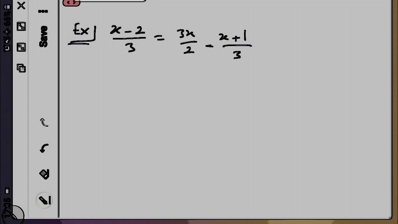 Solving first degree equation example 2 - YouTube