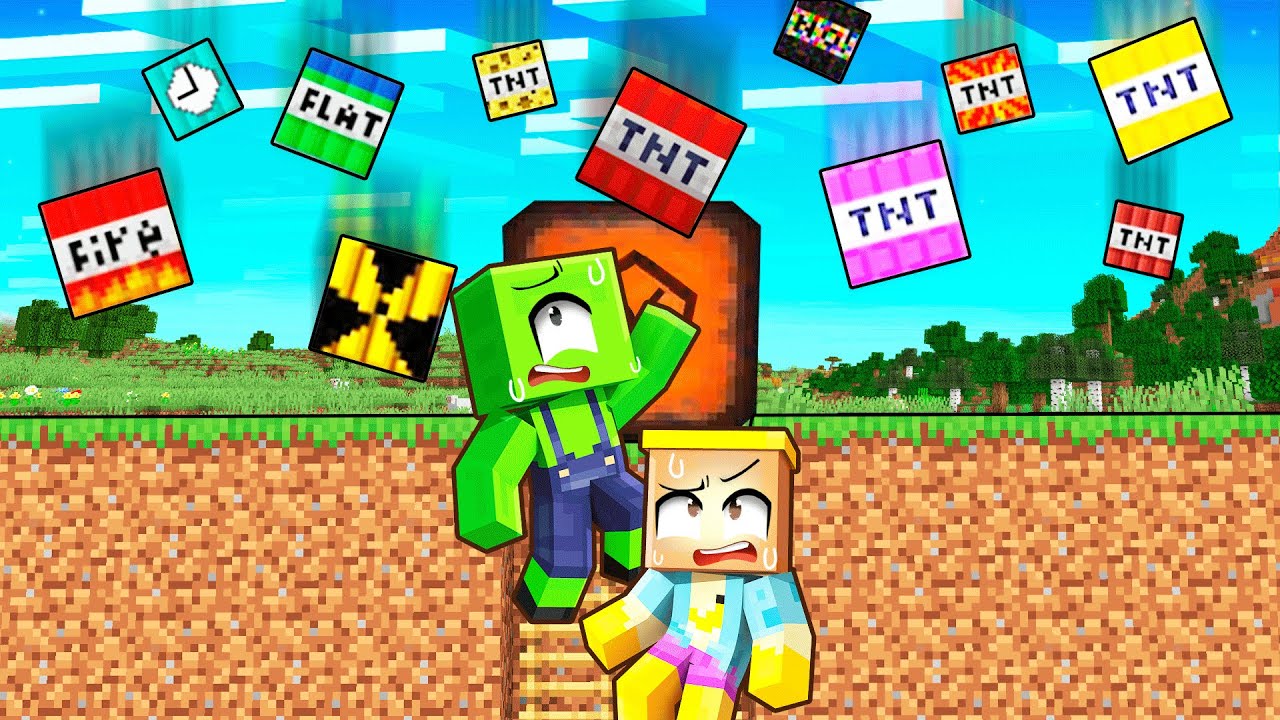 PLUIE de TNT vs BUNKER sur Minecraft ! avec Yoananas et Kikoo - YouTube