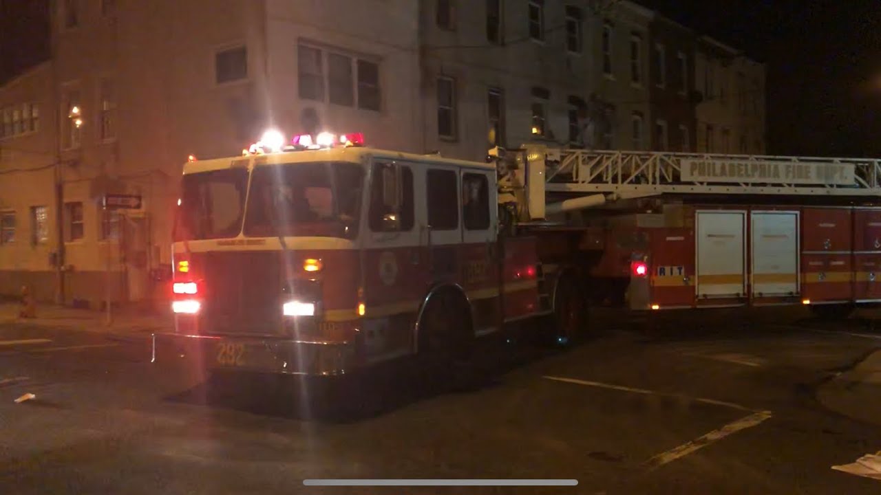 PFD Ladder 292 Responding WHELEN Q, YELP, TONS OF HORN - YouTube