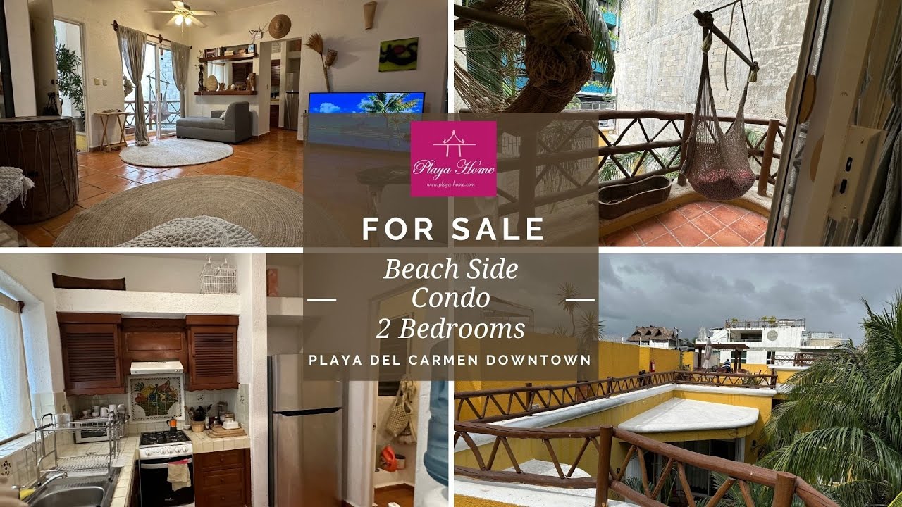 2 Bedrooms BeachSide Condo - Playa del Carmen Centro - YouTube