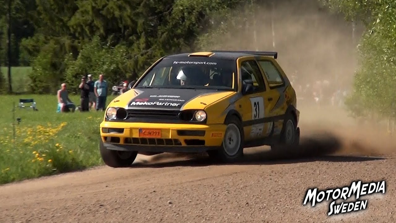 Rally Biltema 2018 - Fredrik Eriksson, VW Golf MK III - YouTube