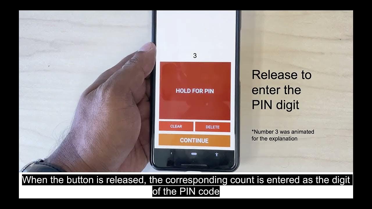 OneButtonPIN: A Single Button Authentication Method for Blind or Low Vision Users - YouTube