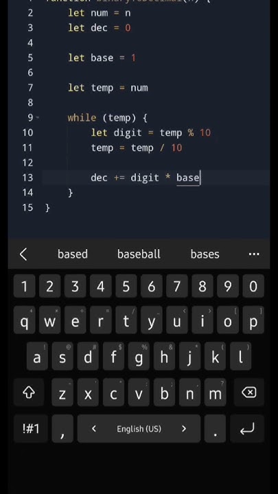 Convert Binary To Decimal Shorts Binary Decimal Dsa Algorithm Codinginterview Youtube