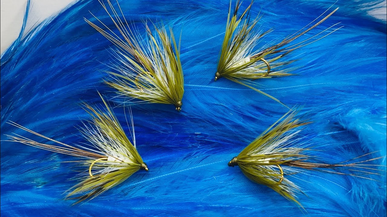 Tying a mayfly, Corrib Green (Wet fly) - YouTube