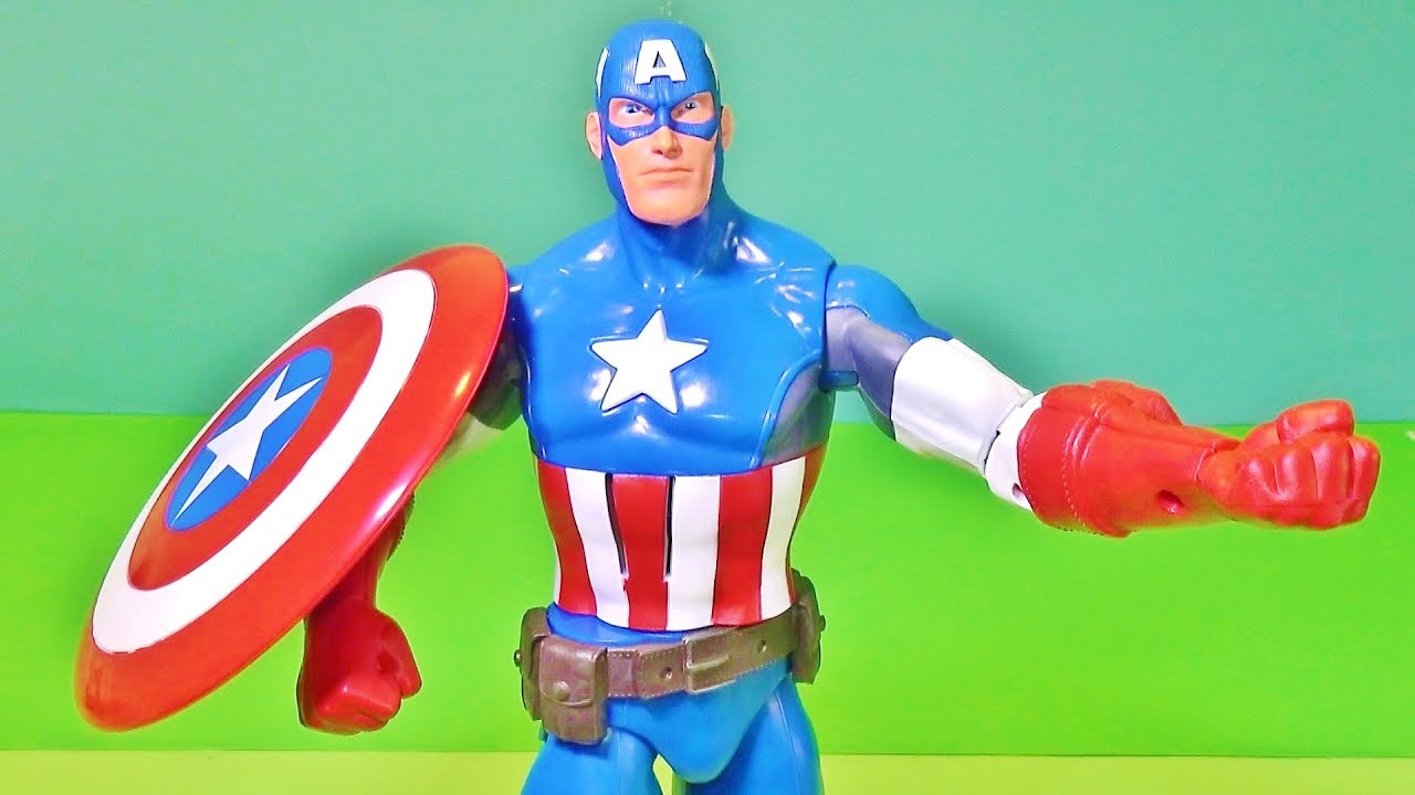 Talking Captain America with twisting action, The Avengers - YouTube