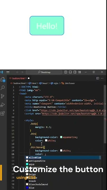 How to Create a Button in Bootstrap || Change Button Color || Bootstrap buttons || Bootstrap # ...
