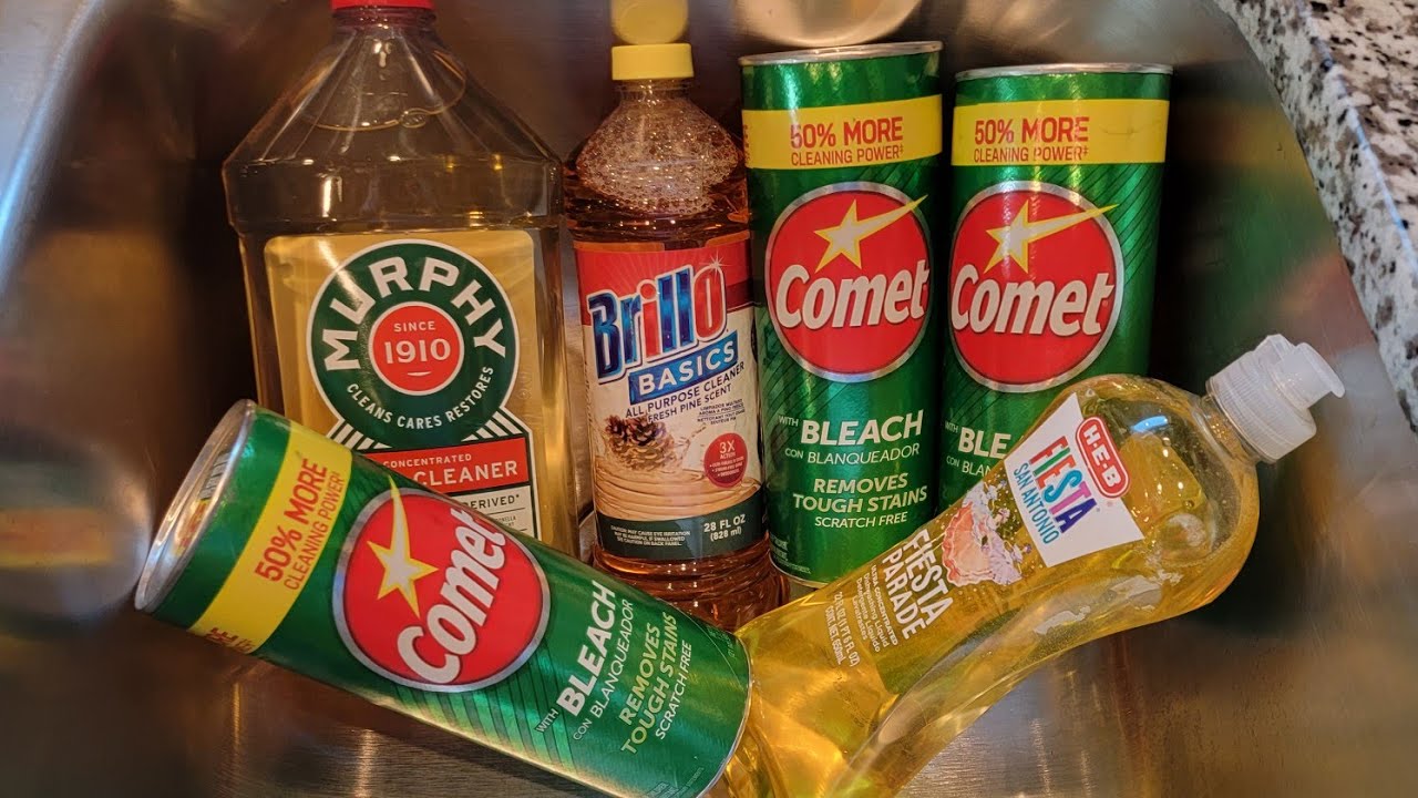 Brillo Pine, Murphy's, Comet, and Yellow Dishsoap! Sponges from ...