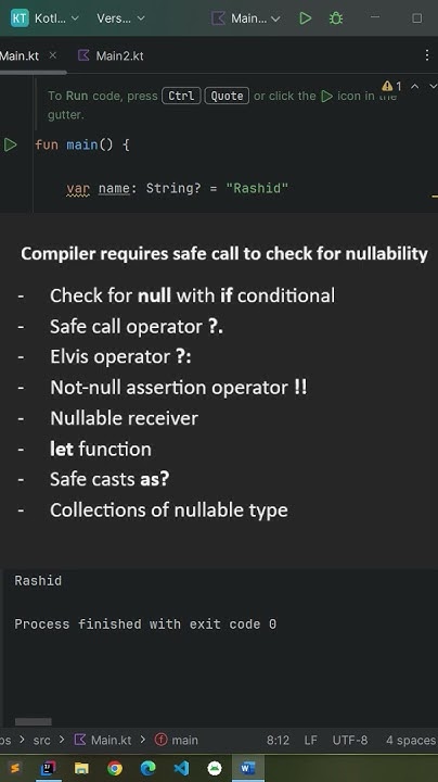 02 Null Safety in kotlin | Kotlin & Compose Tips | Android with Rashid Saleem - YouTube